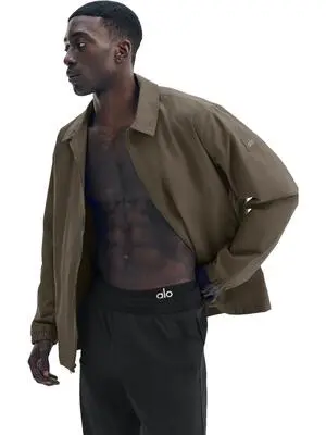 Alo Yoga Torrent Overshirt Jacket - Gravel | Editorialist